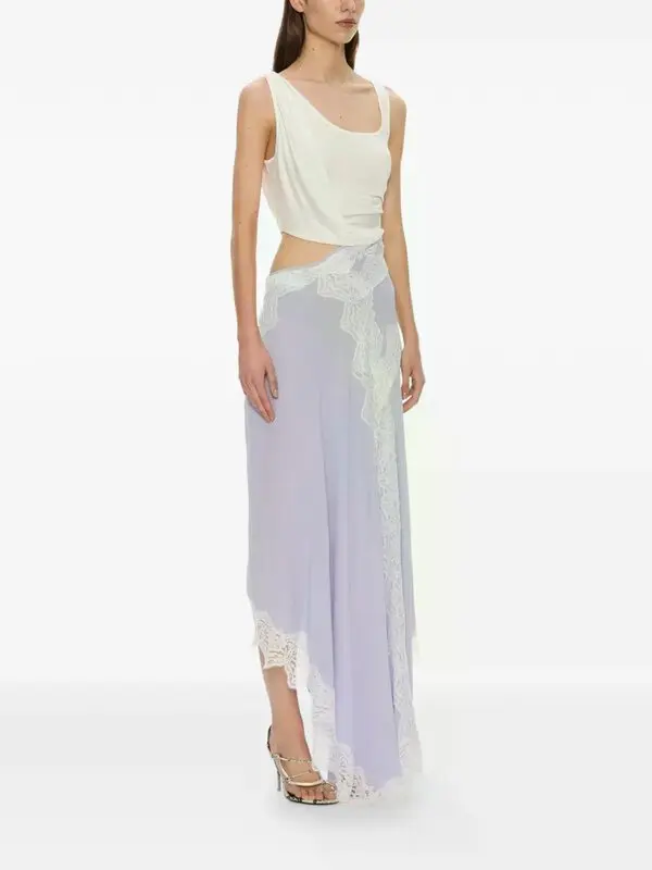 Christopher Esber Verve Twisted Lace Asymmetric Dress - Purple