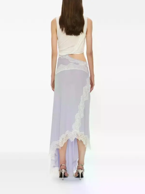 Christopher Esber Verve Twisted Lace Asymmetric Dress - Purple