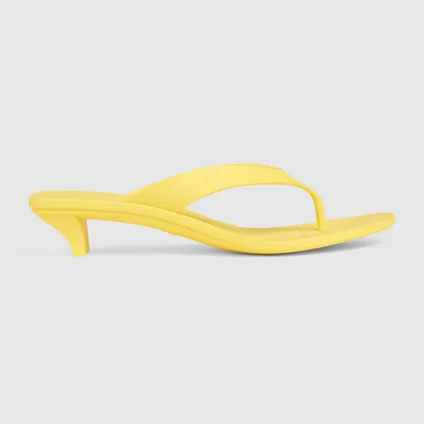 Gucci Vittoria Rubber Thong - Yellow