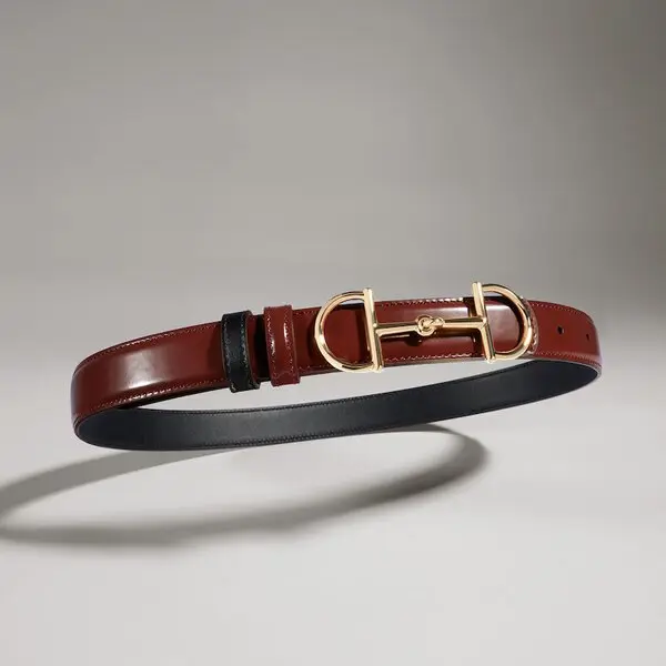 Gucci Reversible Leather Belt With Horsebit Buckle - Brown