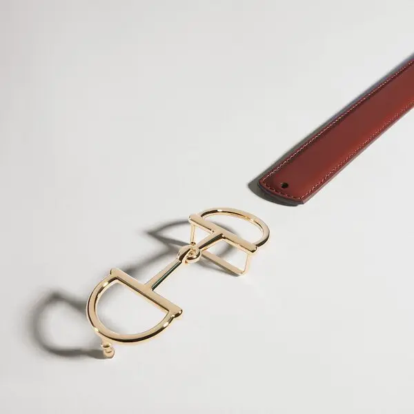 Gucci Reversible Leather Belt With Horsebit Buckle - Brown