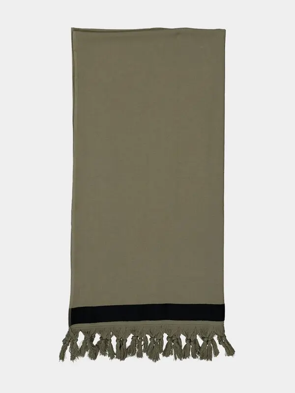 Haomy Khaki Taupe Copacabana Cotton Beach Towel - Green