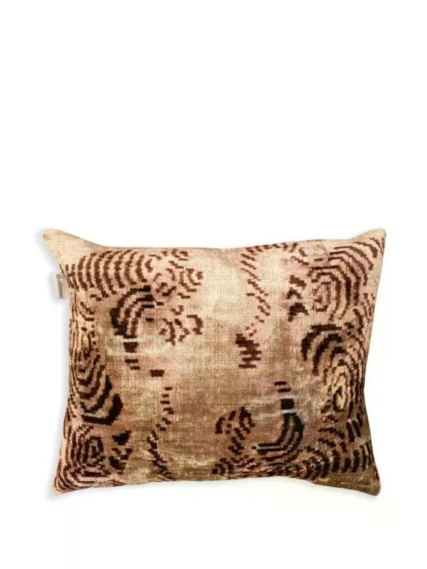 LES-OTTOMANS Abstract-pattern Cushion - Neutrals