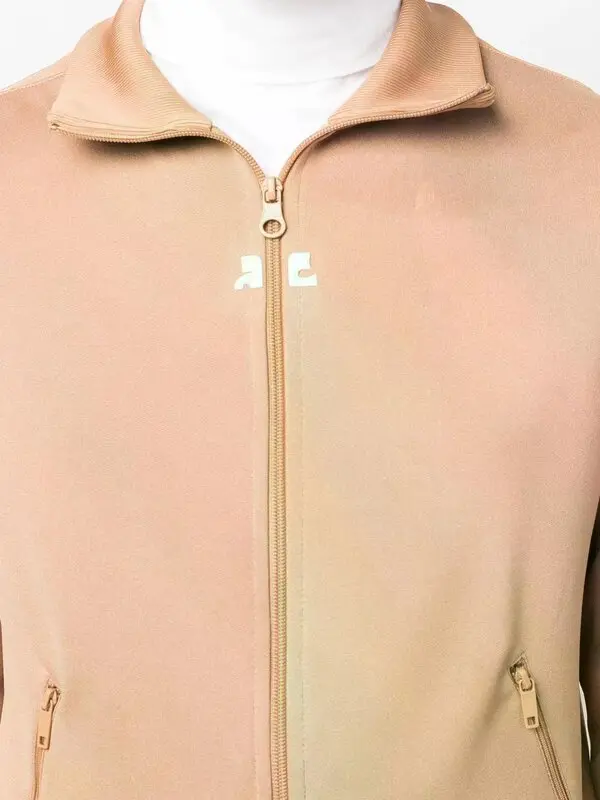 COURREGES Logo-patch Bomber Jacket - Brown