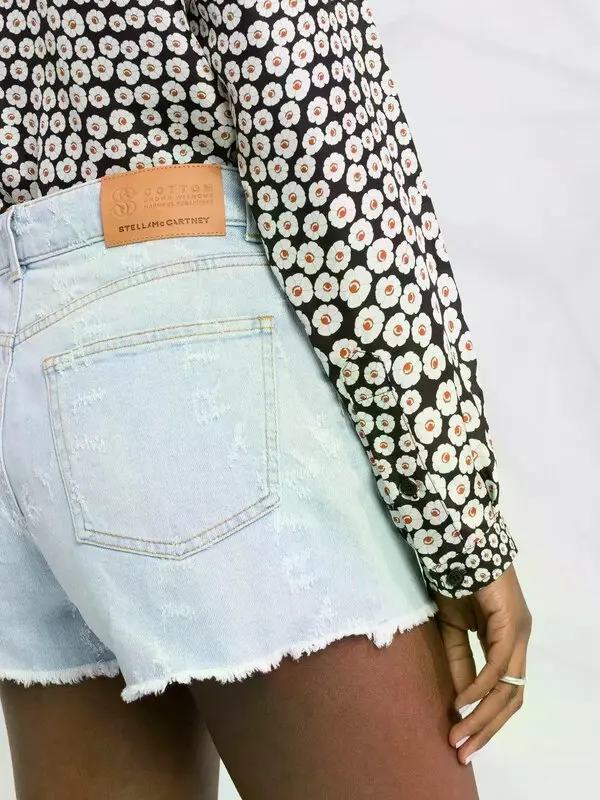 Stella McCartney Stella Logo Denim Shorts