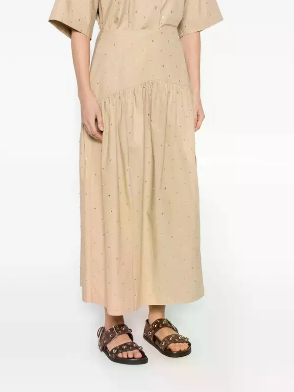 Sandro Embellished A-line Maxi Skirt