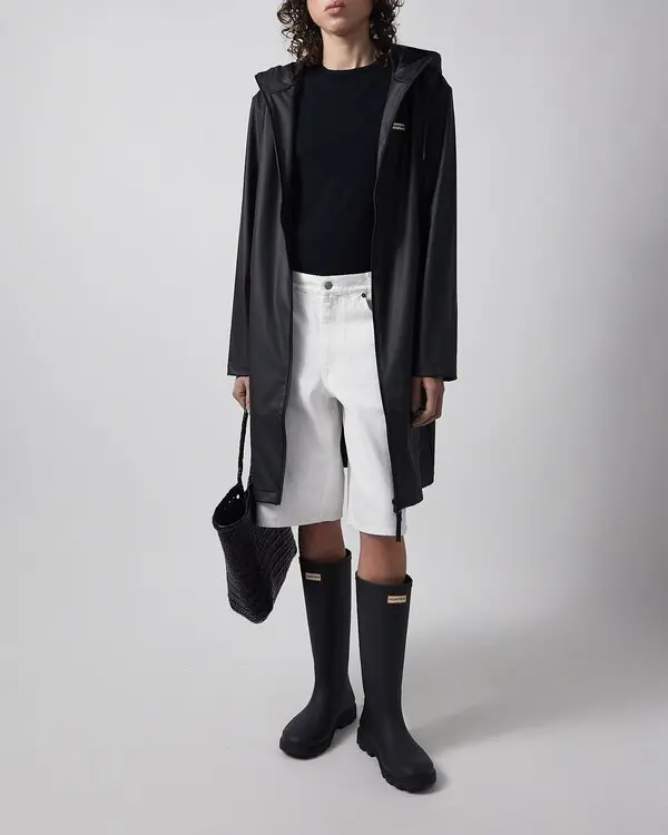 Hunter Andrea Pu Rain Coat - Black