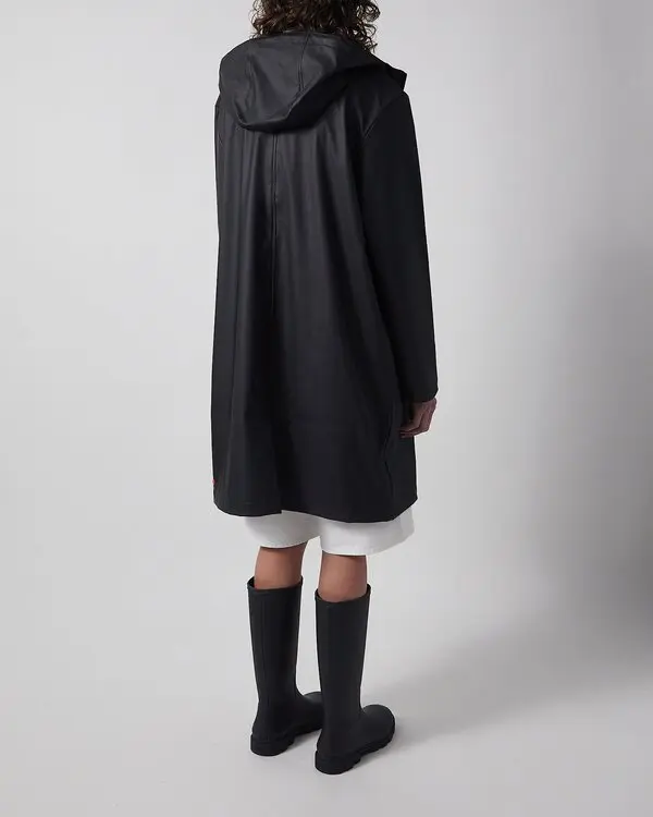 Hunter Andrea Pu Rain Coat - Black