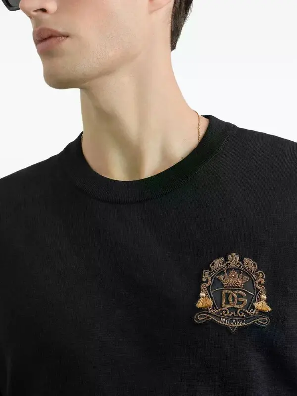 Dolce & Gabbana Logo Appliqué Sweater
