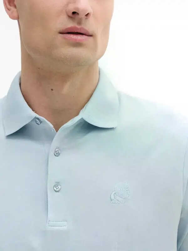Karl Lagerfeld Logo-embroidered Polo Shirt