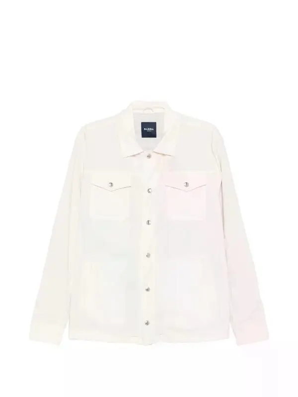 BARBA NAPOLI Press-stud Flap-pocket Shirt Jacket