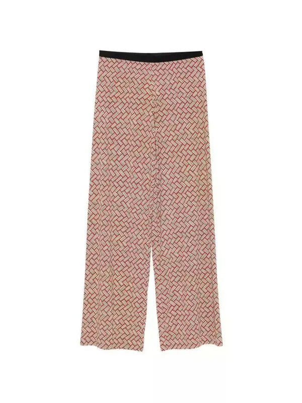 SIYU Geometric-print Trousers