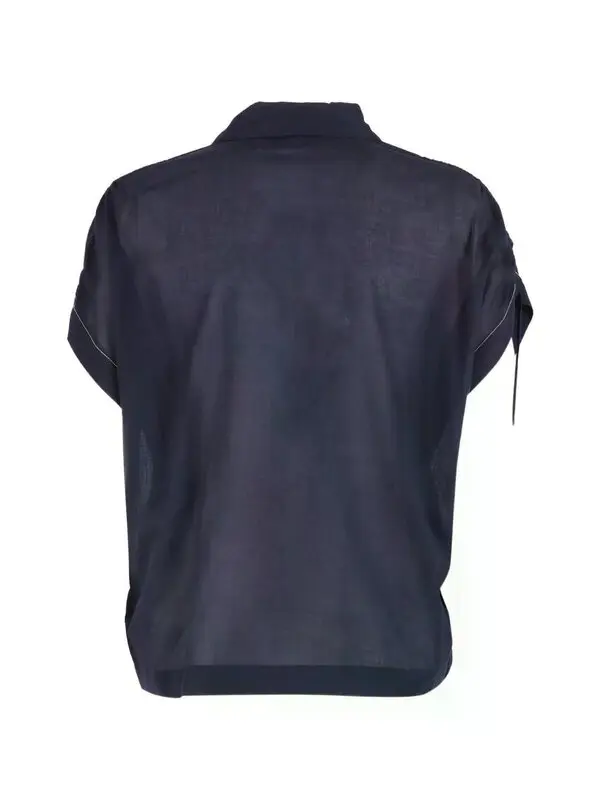 Peserico Monili-chain Trim Drawstring-cuff Blouse