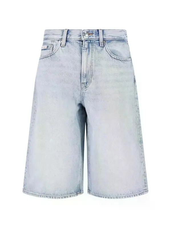 Calvin Klein Logo-patch Denim Shorts