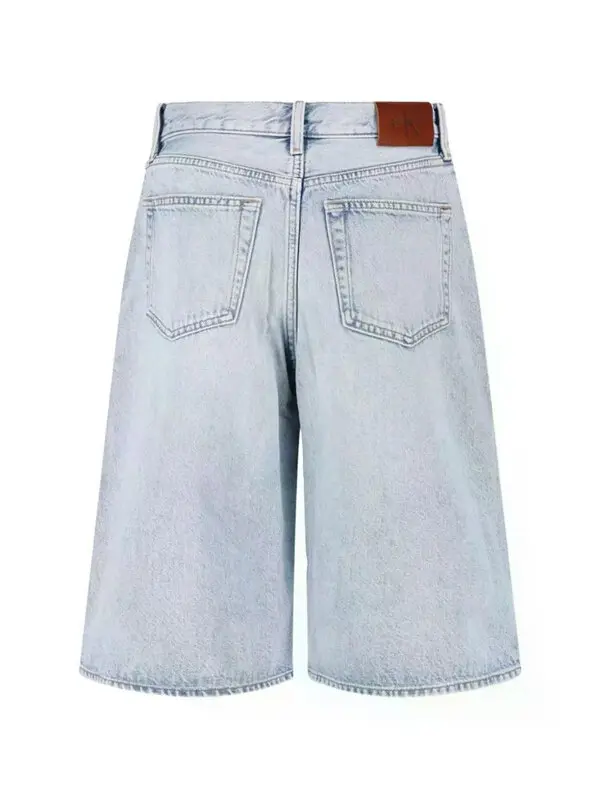 Calvin Klein Logo-patch Denim Shorts