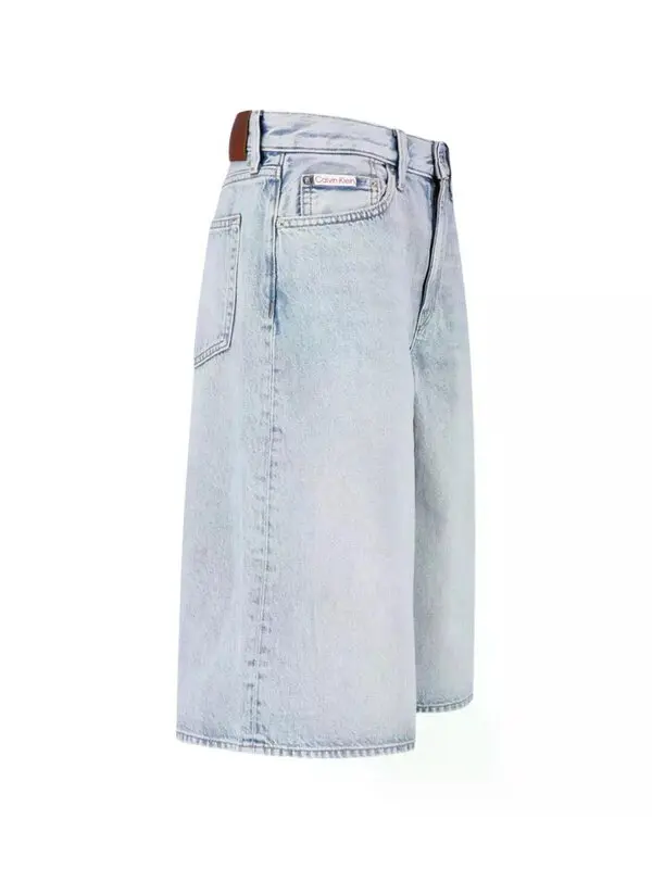 Calvin Klein Logo-patch Denim Shorts
