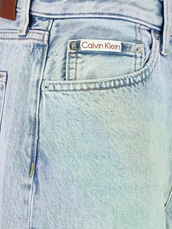 Calvin Klein Logo-patch Denim Shorts