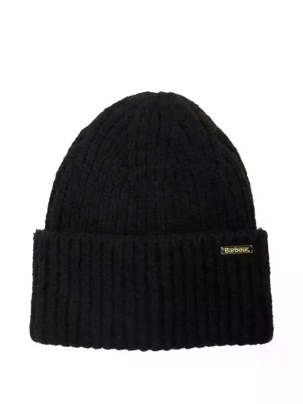Barbour Meryl Ribbed Beanie Hat - Black