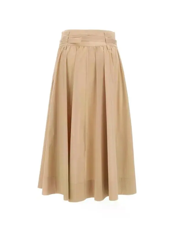 Liu Jo Cotton-blend Poplin Skirt With Belt