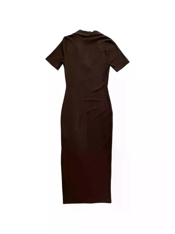 THE DRESS Short-sleeve Ribbed Midi Dress