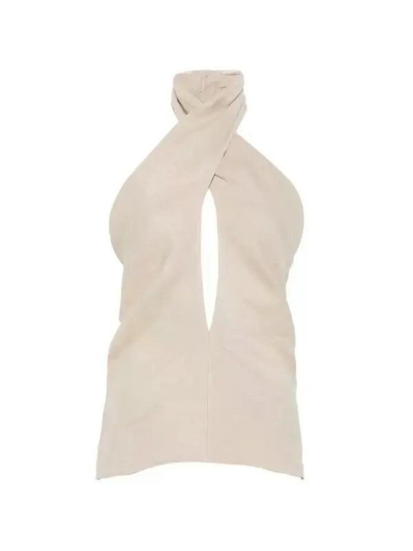 Magda Butrym Halterneck Top - Neutrals