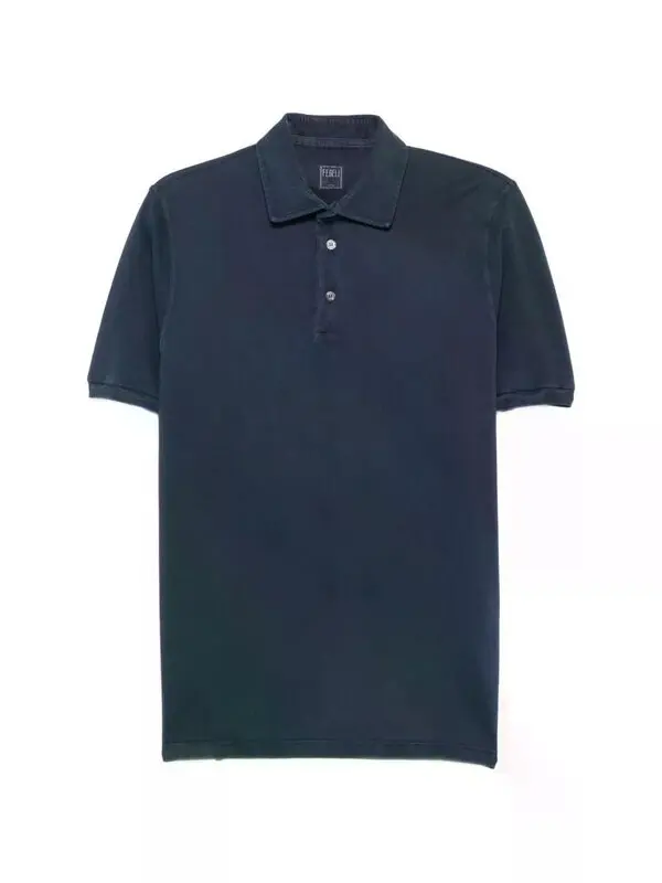 Fedeli Short-sleeve Polo Shirt - Blue