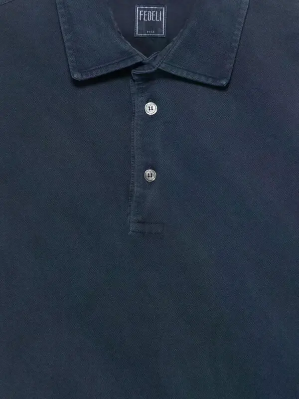 Fedeli Short-sleeve Polo Shirt - Blue