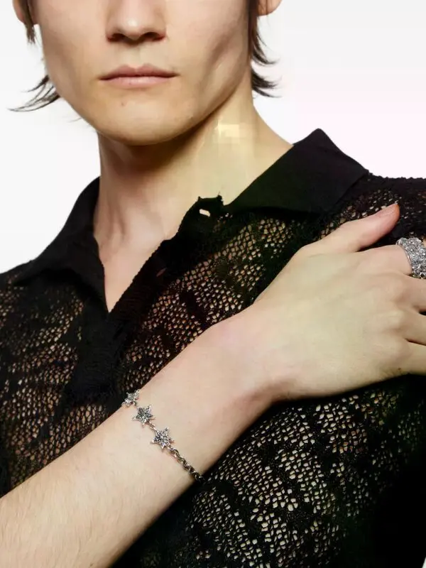 Emanuele Bicocchi Sterling Star Detailing Bracelet