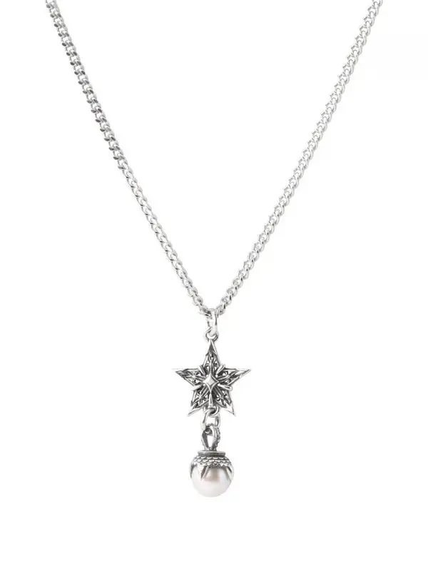 Emanuele Bicocchi Stella Pearl-pendant Necklace - Silver