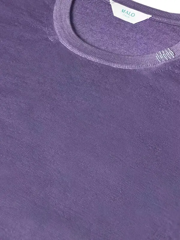 Malo Crew-neck Cashmere Sweater - Purple