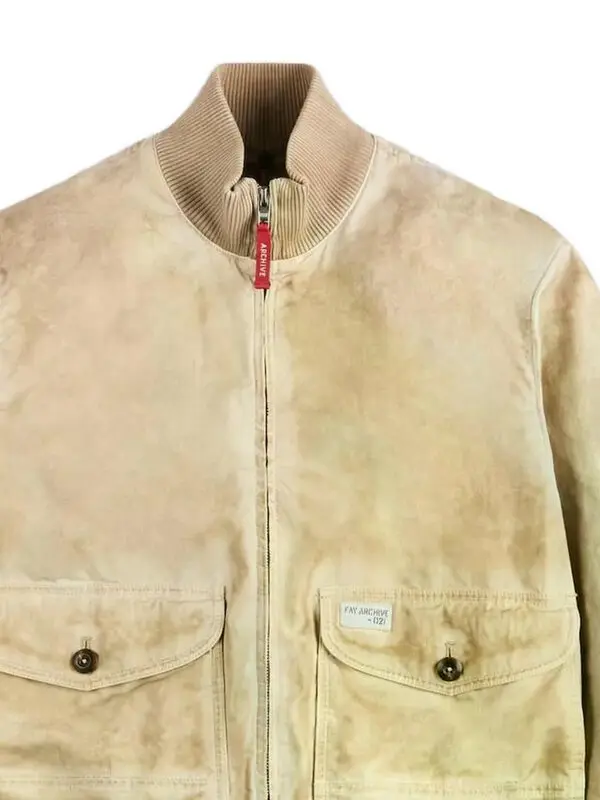 FAY Stone-washed Bomber Jacket