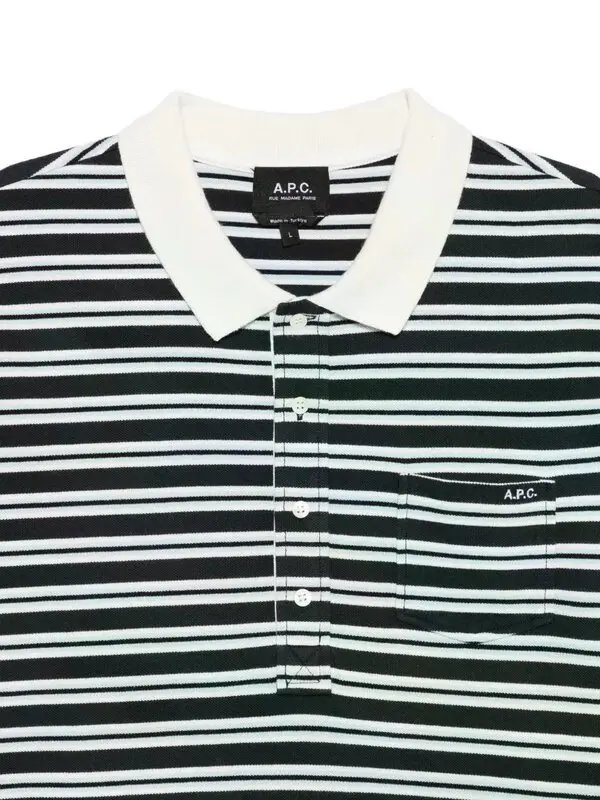 A.p.c. Striped Polo Mini Dress