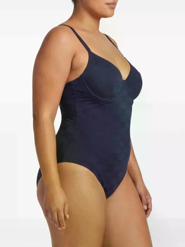 Vilebrequin Floral-jacquard Underwired Swimsuit - Blue