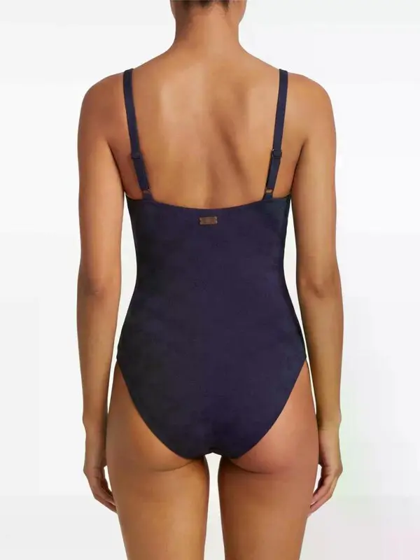 Vilebrequin Floral-jacquard Underwired Swimsuit - Blue