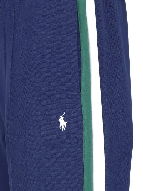 Adidas Polo Ralph Lauren Cow Print Wide Leg Sweatpants - Blue