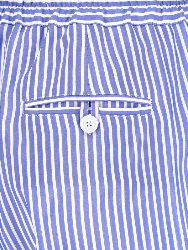 Kiton Wide Leg Silk Pants - Blue