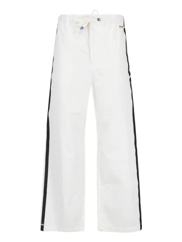 Marni Striped Poplin Sweatpants - White