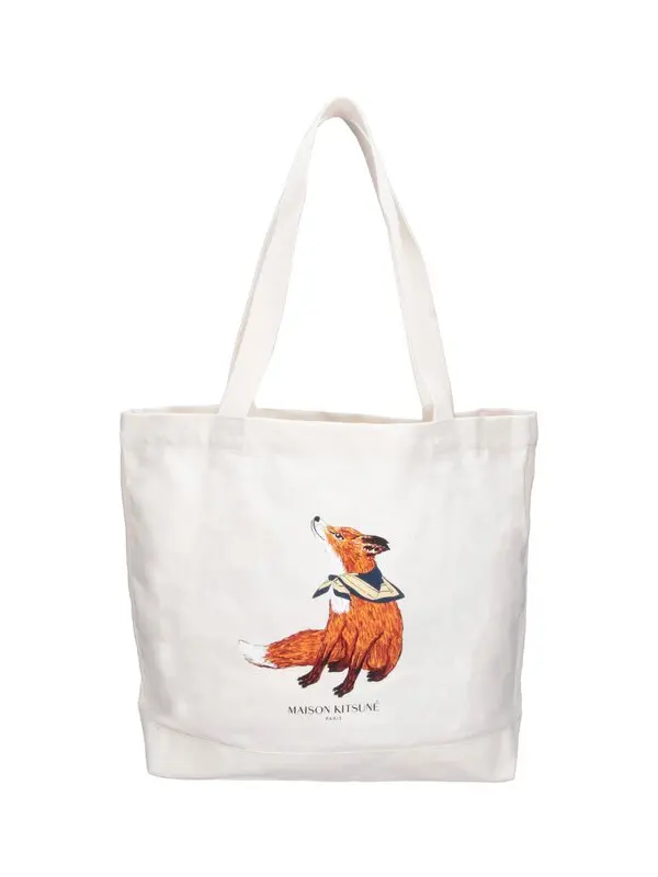 Maison Kitsuné Dreaming Fox Tote Bag - Beige