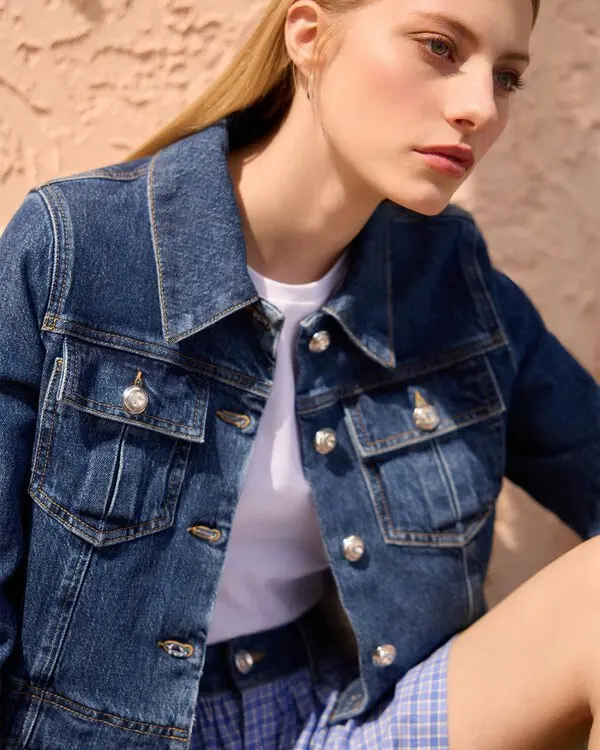 Cinq À Sept Lexie Denim Jacket - Bleu Crush