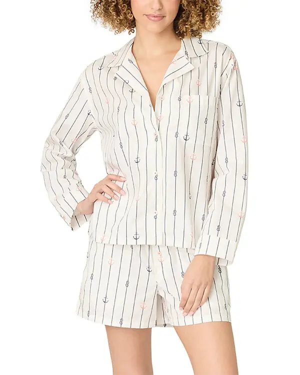 PJ Salvage Afterparty Poplin Pajama Set - Ivory