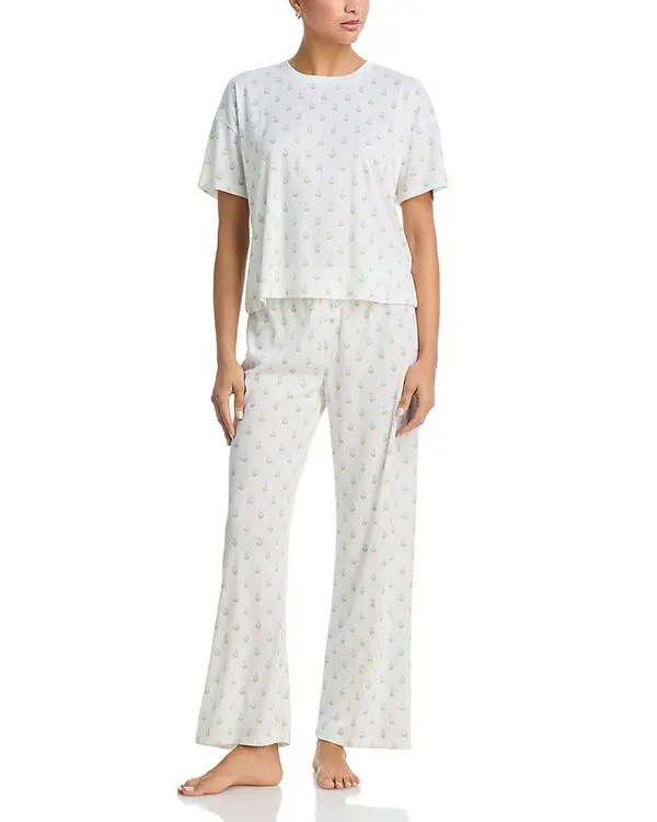 Aqua Sleep Tee & Pants Pajama Set Exclusive - Ivory