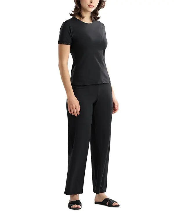 Natori True Bliss T Shirt Pajama Set - Black