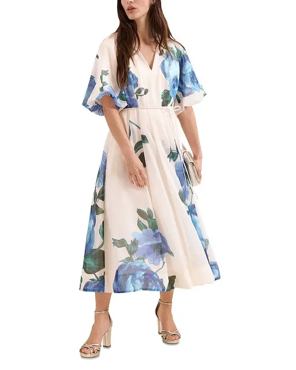 PHASE EIGHT Adeline Floral Midi Dress - Cream