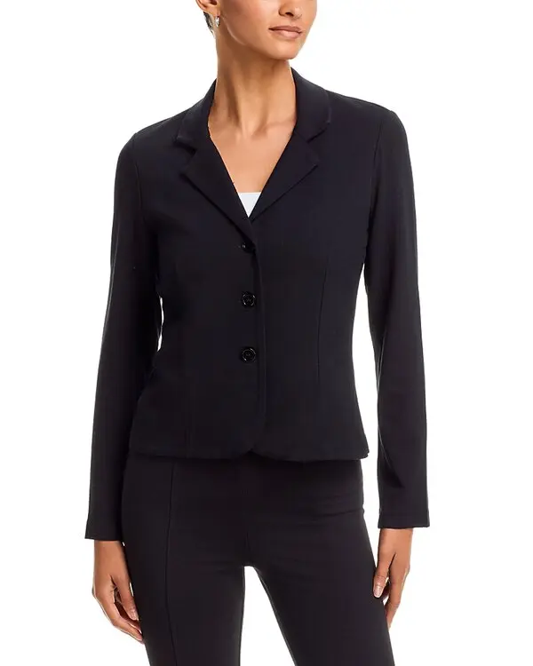 Majestic Filatures French Terry Three Button Blazer - Noir
