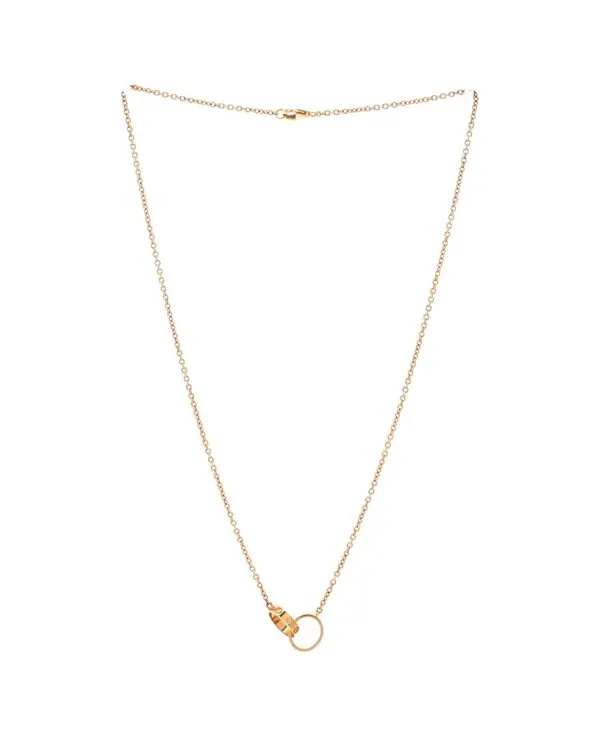 CARTIER Love Interlocking 18k Rose Gold Necklace