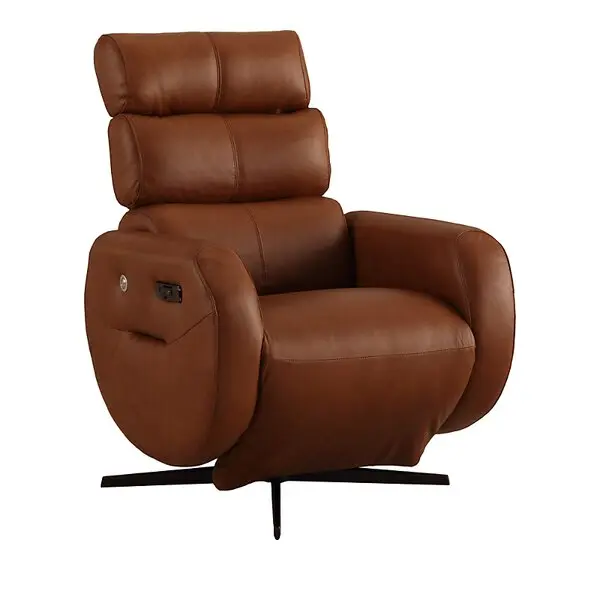 CHATEAU D'AX Spira Swivel Power Recliner - Cognac