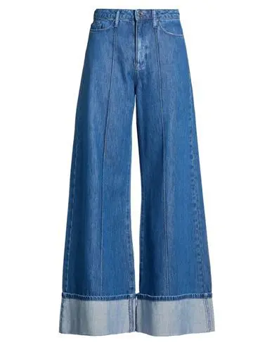 Karl Lagerfeld Wide-leg Jeans With Logo - Blue