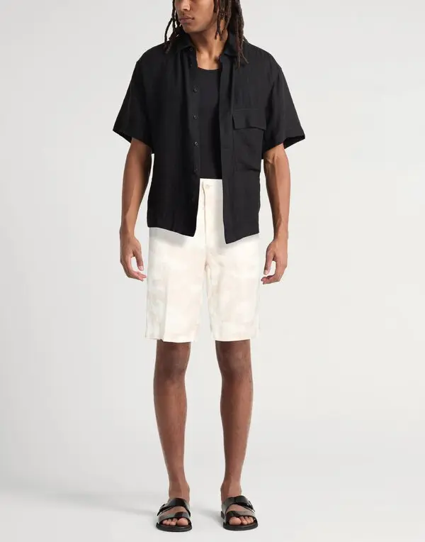 120% Lino Camouflage Linen Shorts