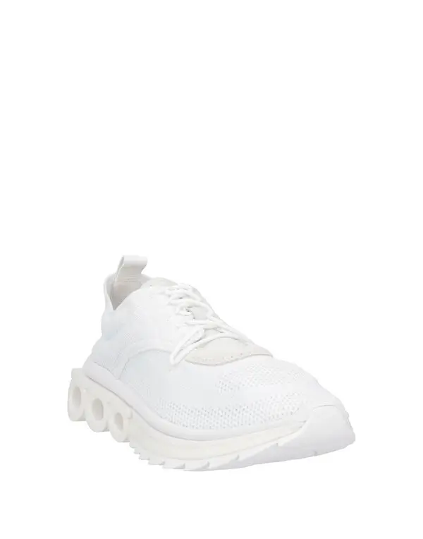 FERRAGAMO Soft Leather And Textile Fiber Sneakers