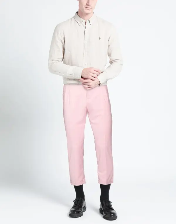 DANIELE ALESSANDRINI Tailored Cropped Pants - Pink
